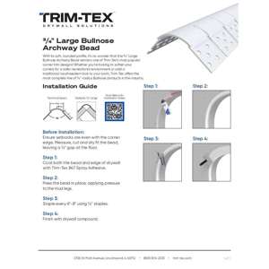 ¾” Large Bullnose Corner Bead and Archway | Trim-Tex